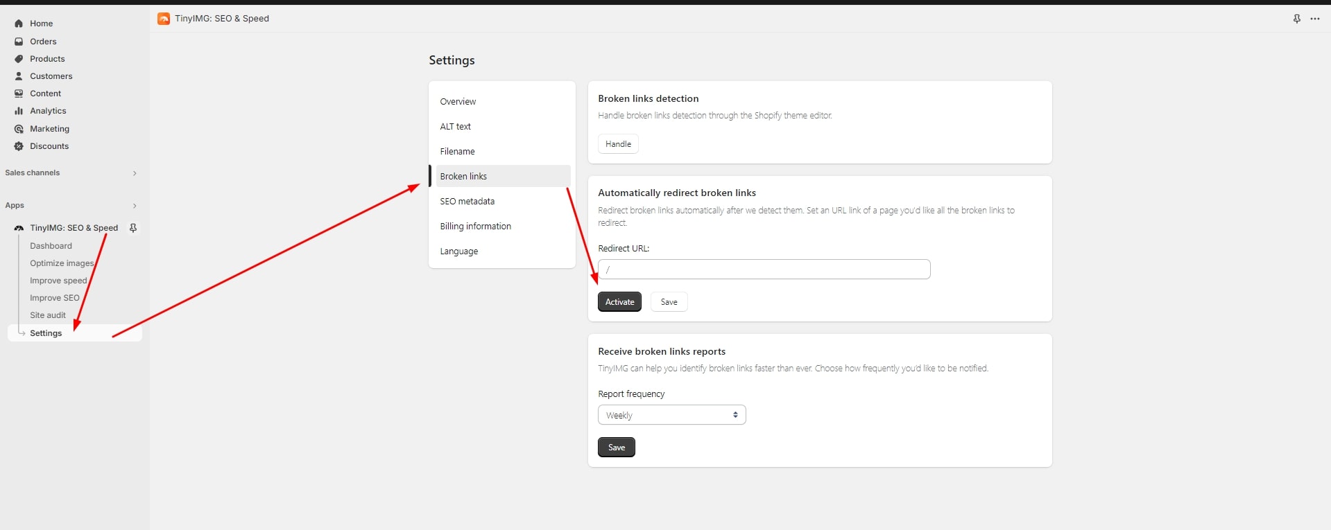 How to Fix Shopify 404 Errors with TinyIMG app in 2024