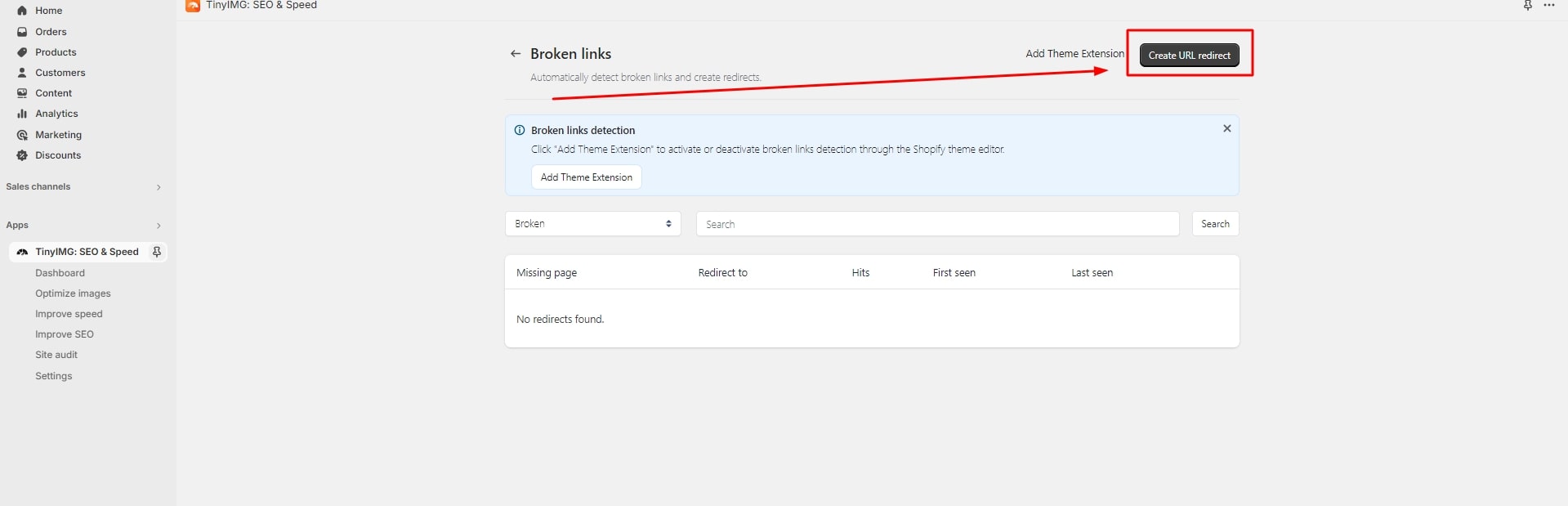 How to Fix Shopify 404 Errors with TinyIMG app in 2024